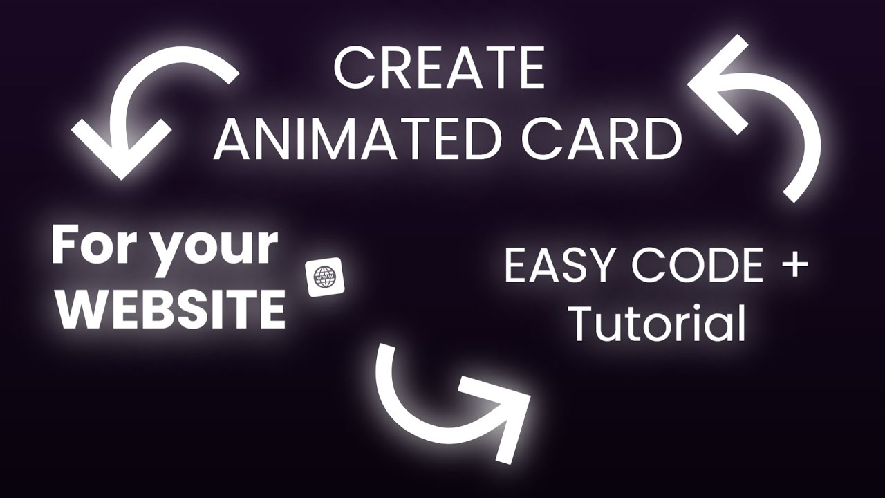 Add Animated Cards in your Website !! - YouTube