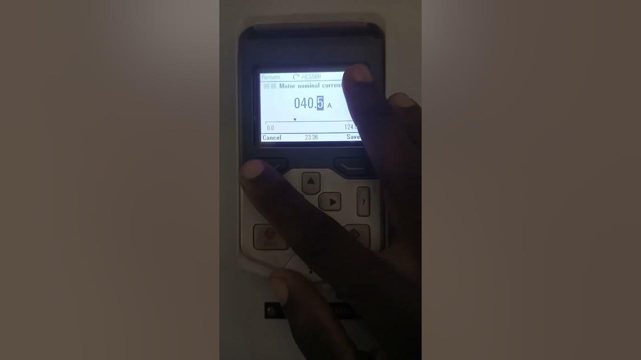 Parameter settings on ABB ACS580 VFD - YouTube