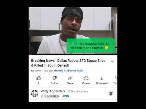 Breaking News! Dallas Rapper BFG Straap Shot & Killed in South Dallas ...