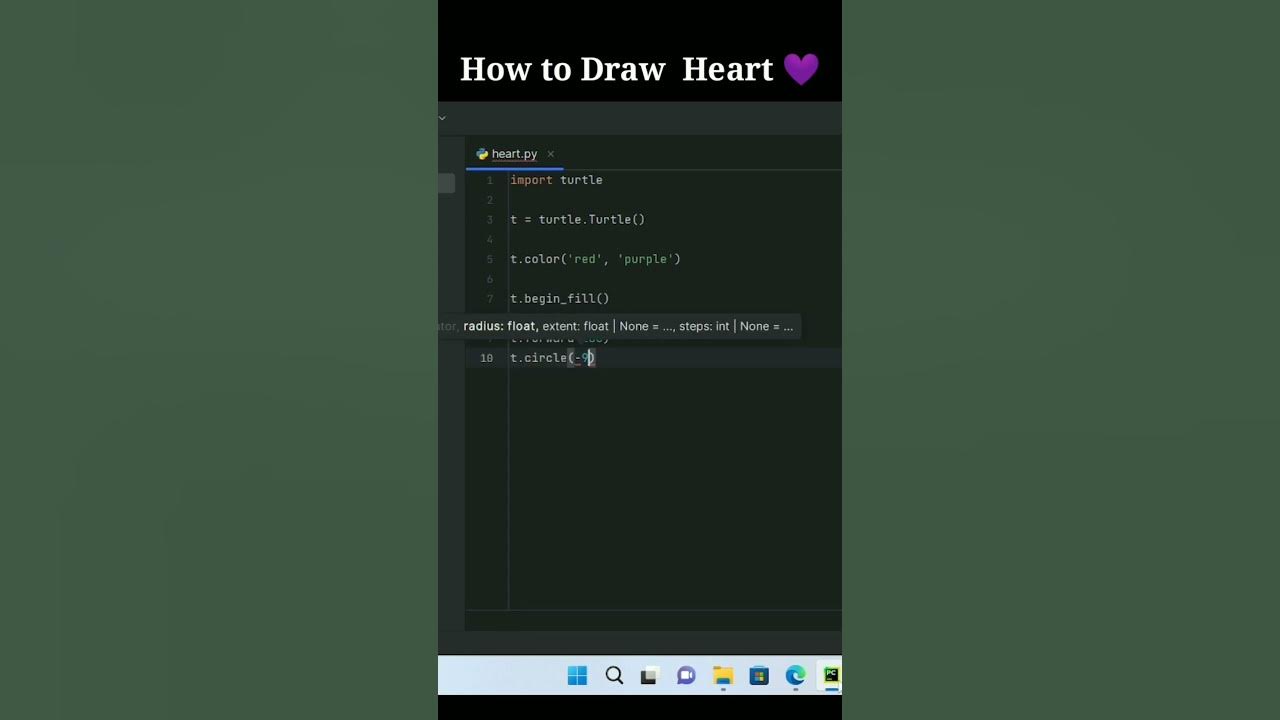 How To Draw Heart In Python python pythonshorts YouTube how-to-draw-heart-in-python-python-pythonshorts-youtube