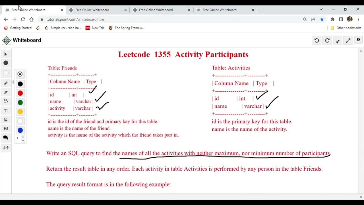 Leetcode 1355 Activity Participants - SQL Programming Question - YouTube