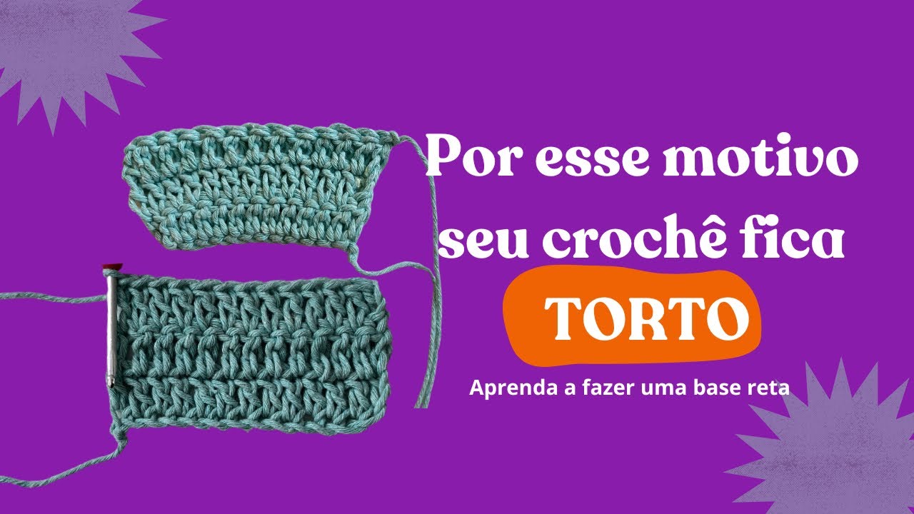 O ponto chave para uma base de crochê reta/ crochê torto saiba como ...