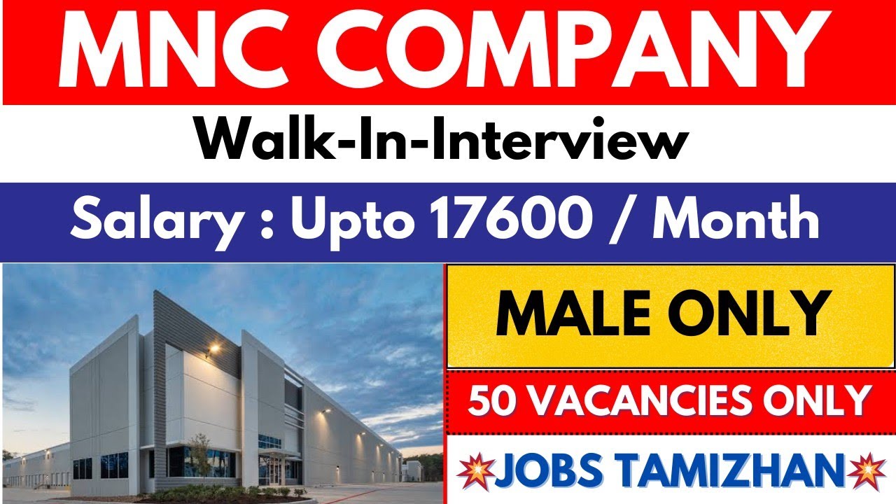 MNC manufacturing Company Recruitment 2024🔥 Chennai Jobs today Openings ...
