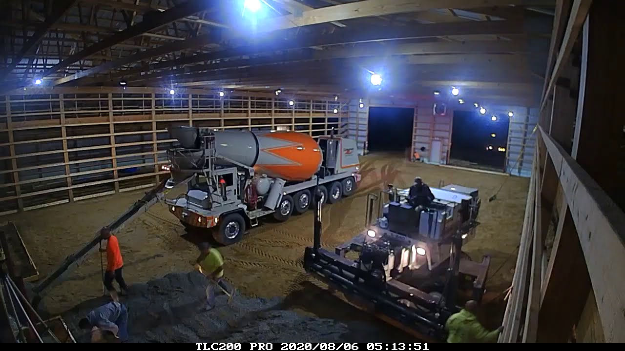 Timelapse of a 6000 sq ft barn being poured - YouTube