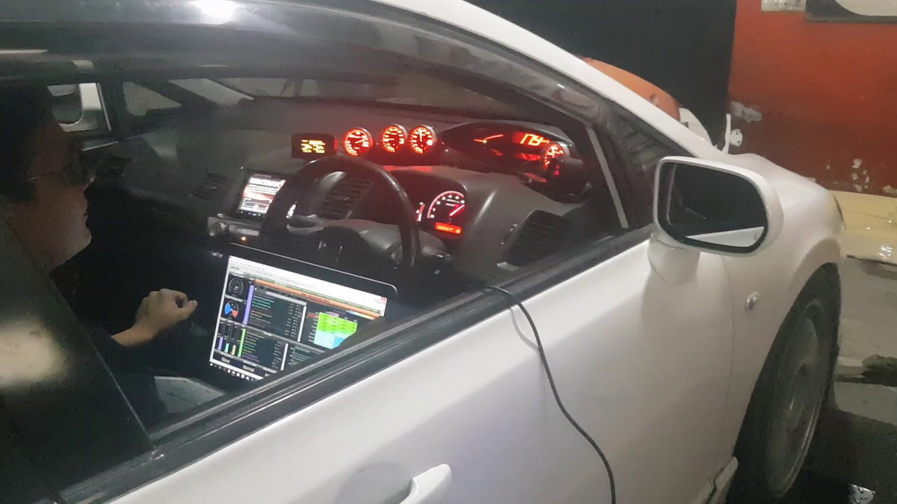 Fd2 K20a turbo dyno pull on 1.8 Bar Prl turbo kit GTX3076r Gen2 on E100 ...