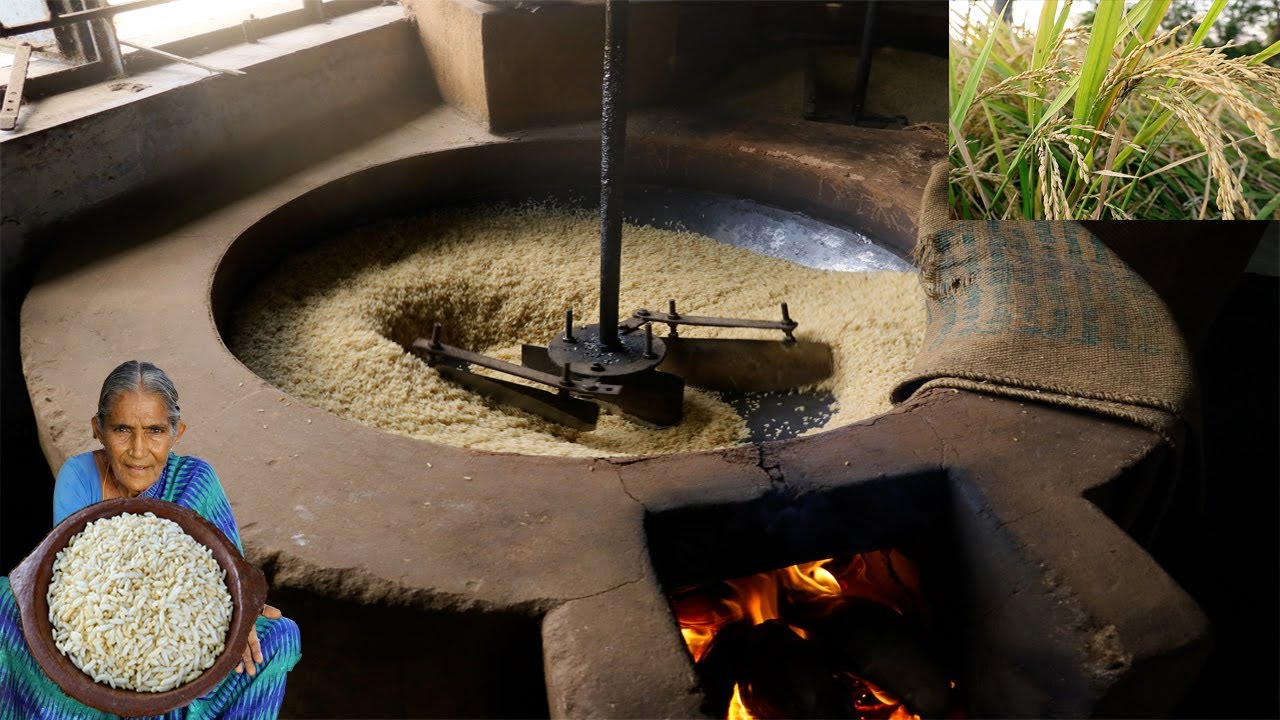 Puffed RICE making Fully Automated Machine | Paddy to Rice ...