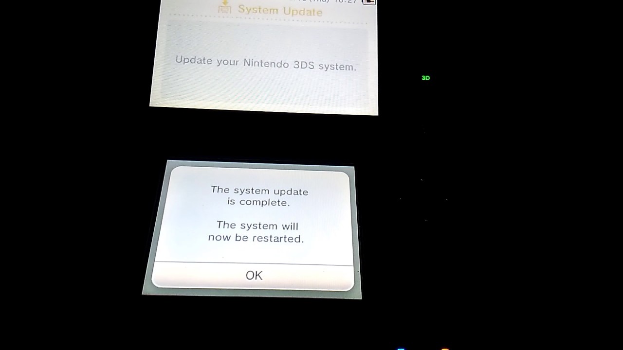 What happens when you system update with Luna 3ds? - YouTube