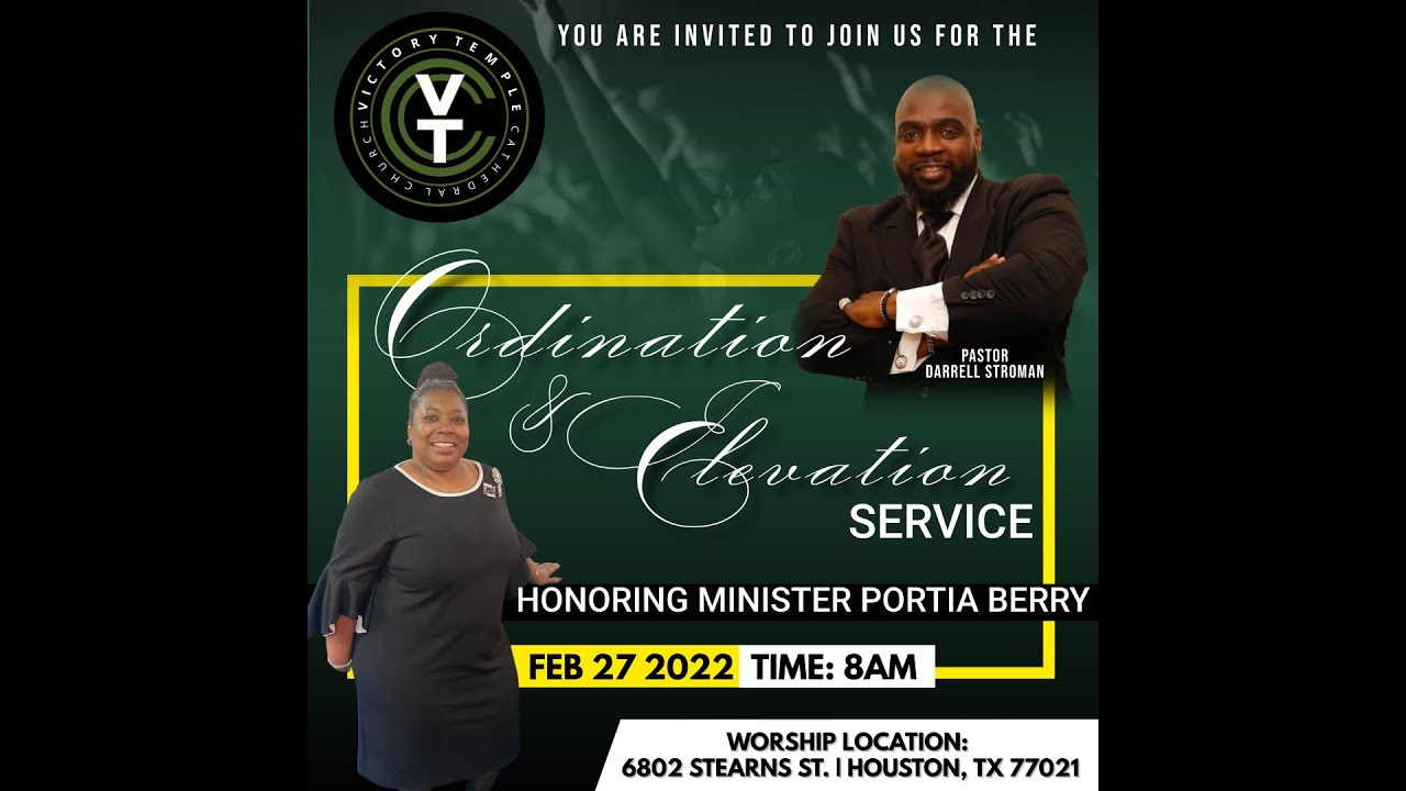 Ordination and Elevation Service Honoring Min. Portia Berry - YouTube