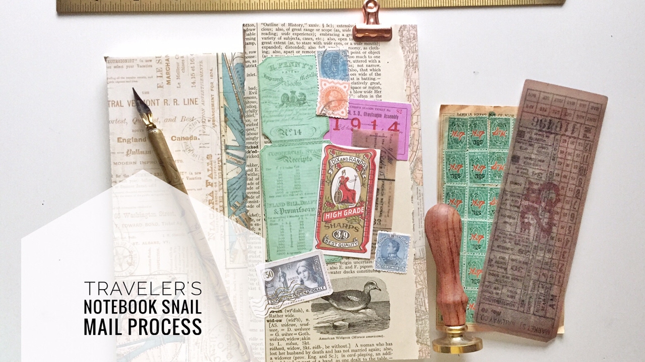 Traveler's Notebook Snail Mail Process Video - YouTube