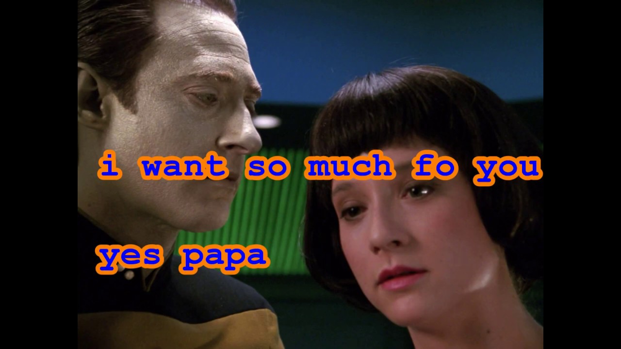 Data's daughter, lal, tries to become human - YouTube