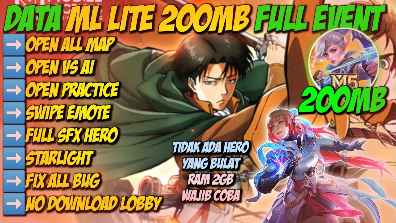 Data ML Lite 200MB Full Event Patch AOT Versi ...931.2 Terbaru | Mobile ...