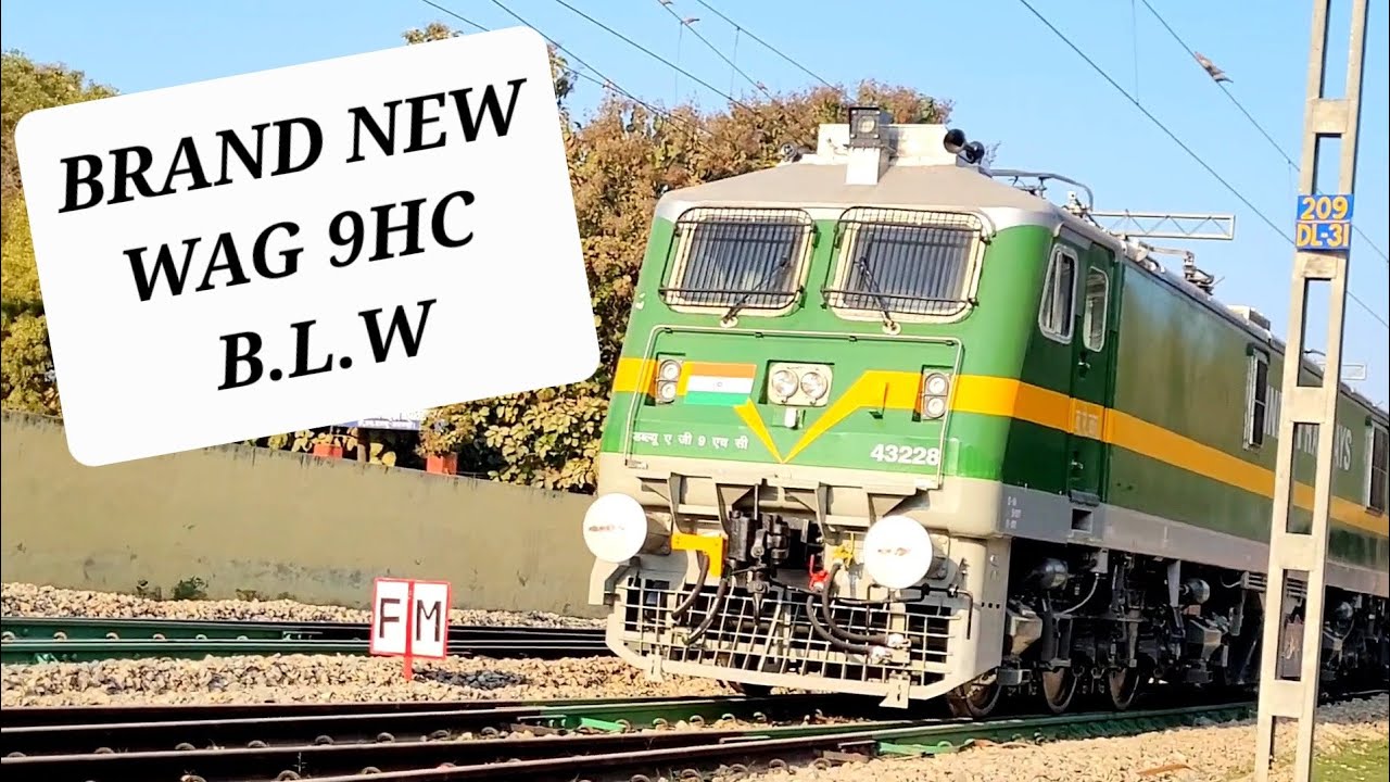BRAND NEW WAG9 HC LOCO 💚 Rolling out of BLW Varanasi #indianrailways # ...
