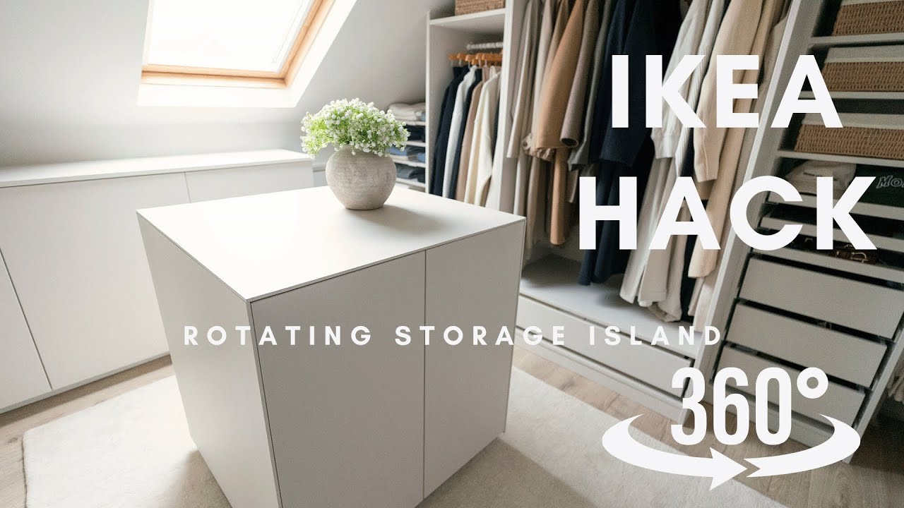 IKEA HACK | Rotating Storage Unit Island - YouTube