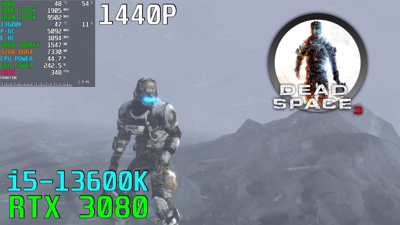 Dead Space 3 [High] RTX 3080 - 13600K 5.1GHz 1440P - YouTube
