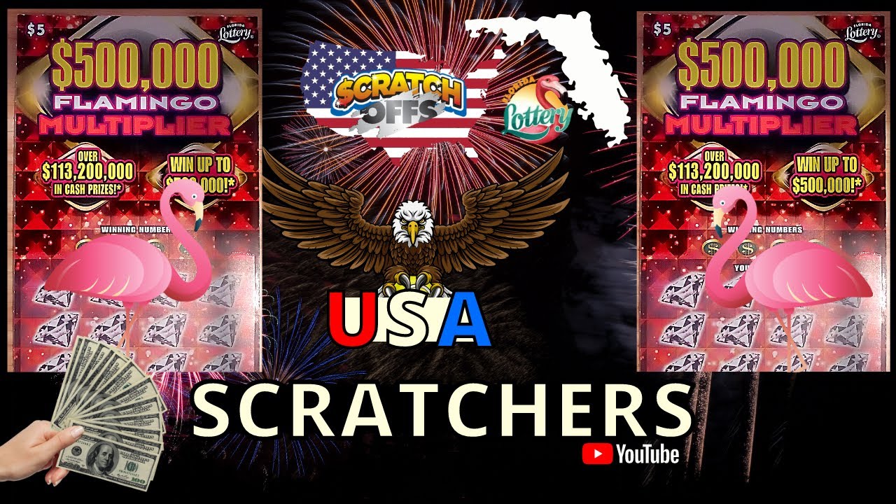 $5 $500,000 Flamingo Multiplier | Florida Lottery Scratch off Ticket ...