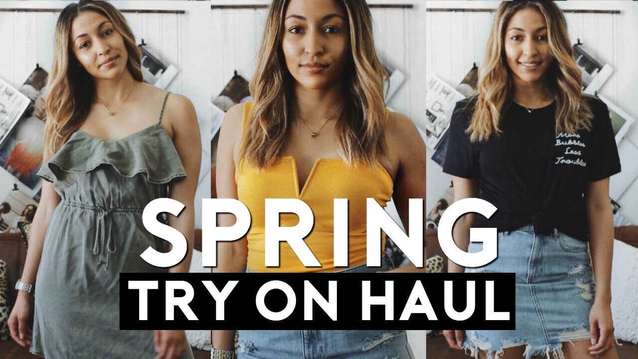 HUGE Spring Clothing Try On HAUL 2018 | Nastazsa - YouTube