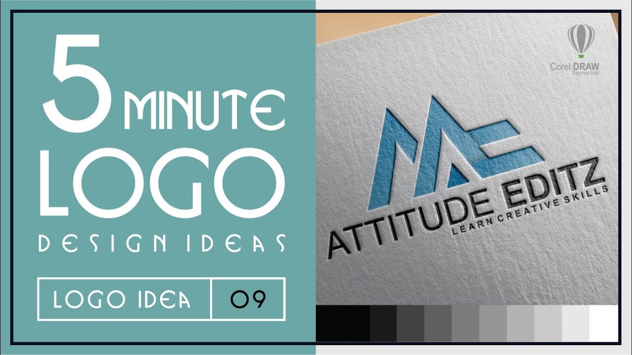 5 Minute Logo Design Ideas | Idea # 09 | CorelDraw Tutorials - YouTube