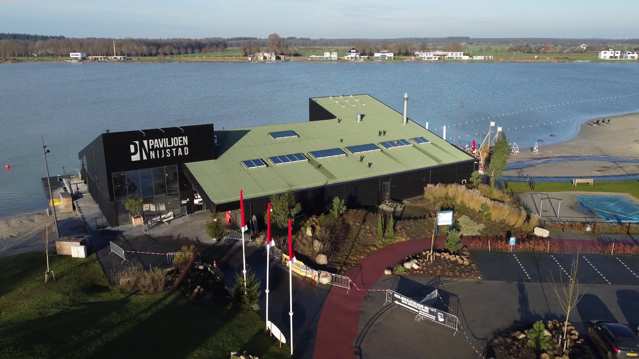 Hoogeveen Paviljoen, Strand en Outdoor Nijstad 4K Drone view - YouTube