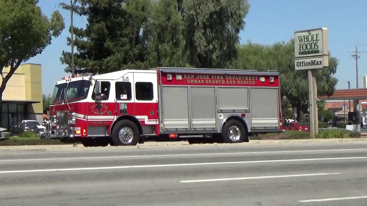 San Jose Fire Dept Urban Search & Rescue Task Force (Light) Responding ...