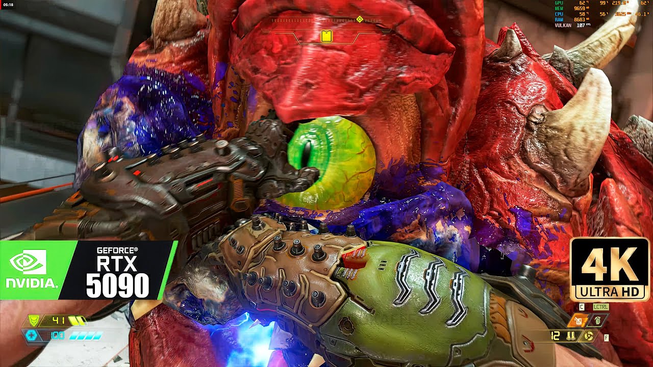 DOOM Eternal RTX 5090 | DEMONS MELT IN ULTRA REALISTIC FIRE | Ray ...