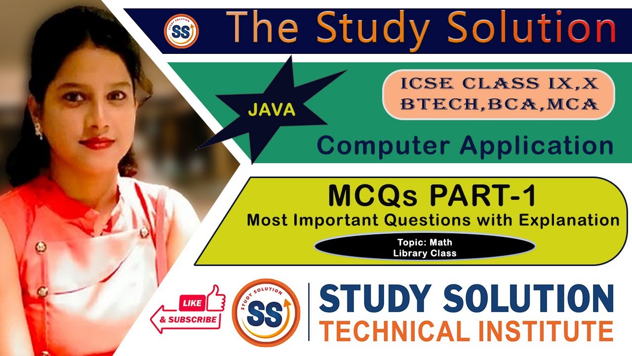 Java Math Library MCQs Part-1 |Class IX ICSE, BTech, BCA, MCA | Most Important Functions ...