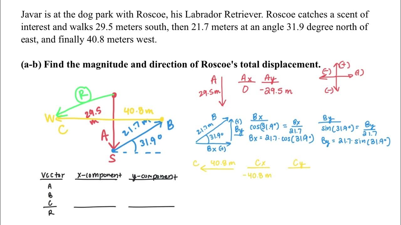 Vector Addition Practice Problem - YouTube