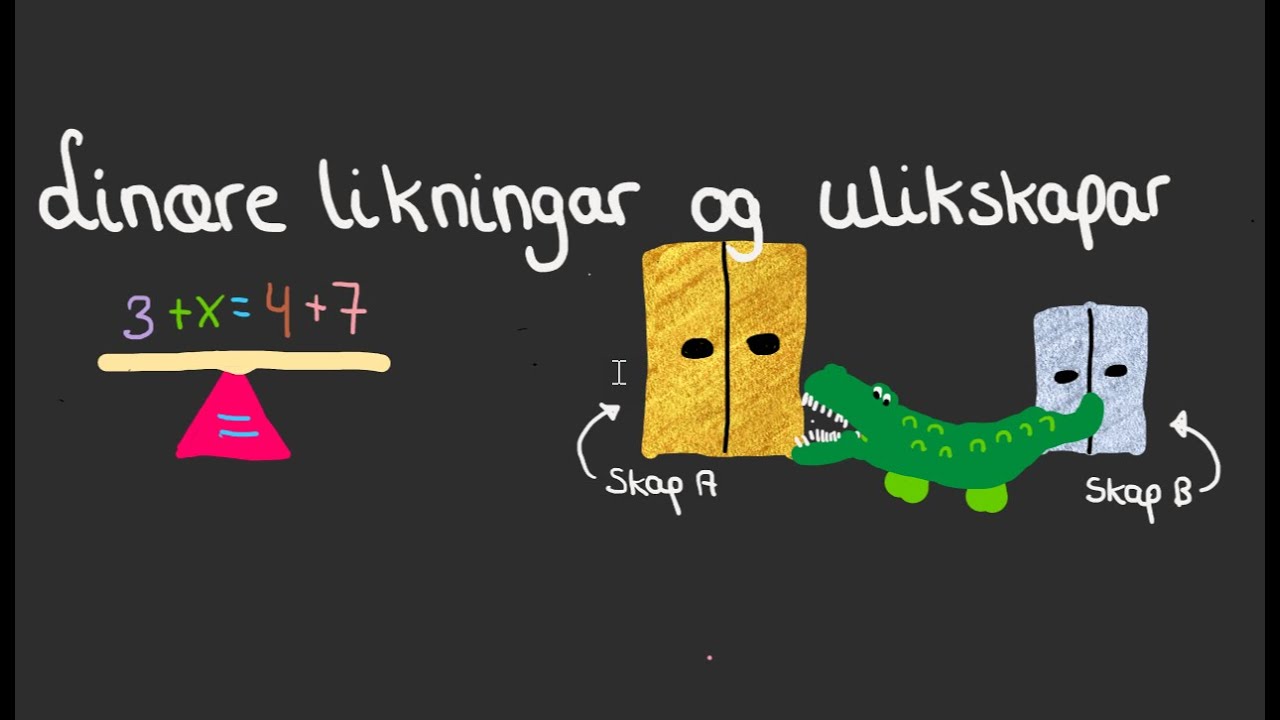 Linære likningar og ulikskapar - YouTube
