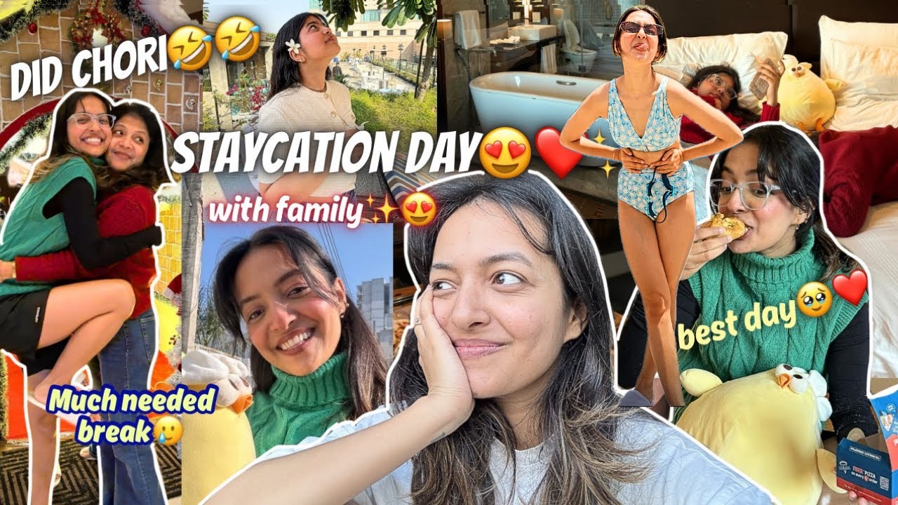 Staycation Day with family😍 ️ Did a chori also😂😂, Much needed break🥰🌷 ...