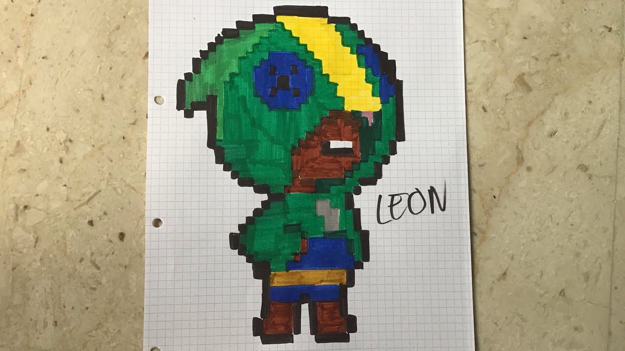 LEON😱😱😱in pixel art - YouTube