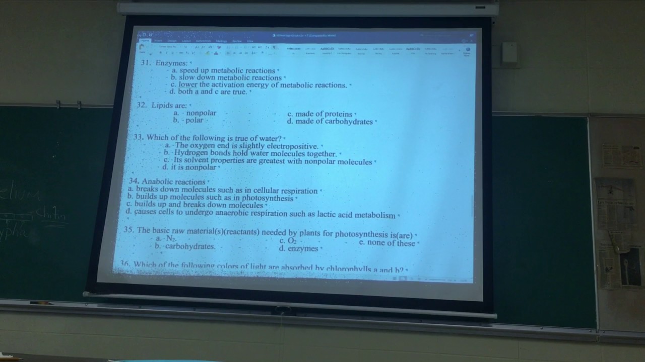 Biology 101 Test 1 Questions/Answers (2017) - YouTube