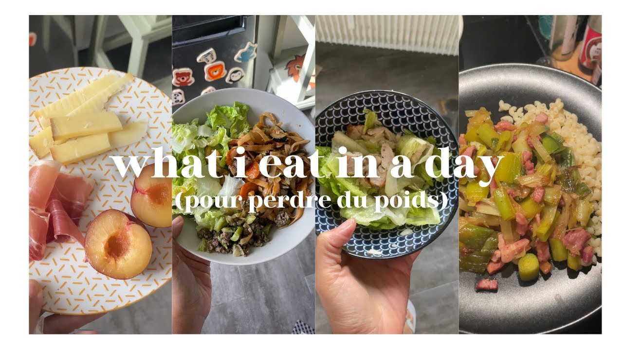 What I eat in a day - ce que je mange pour perdre du poids - YouTube