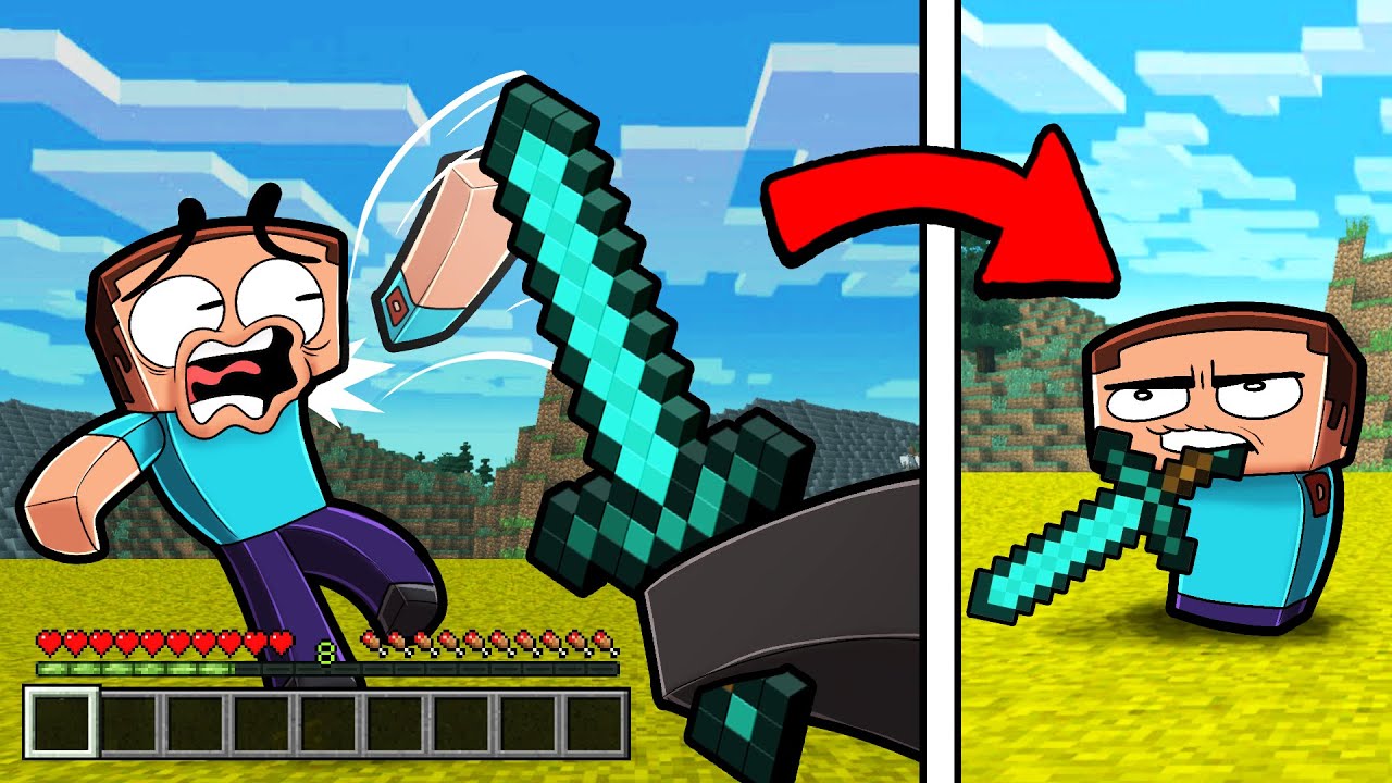 Minecraft but DAMAGE Chops off LIMBS! (Hilarious) - YouTube