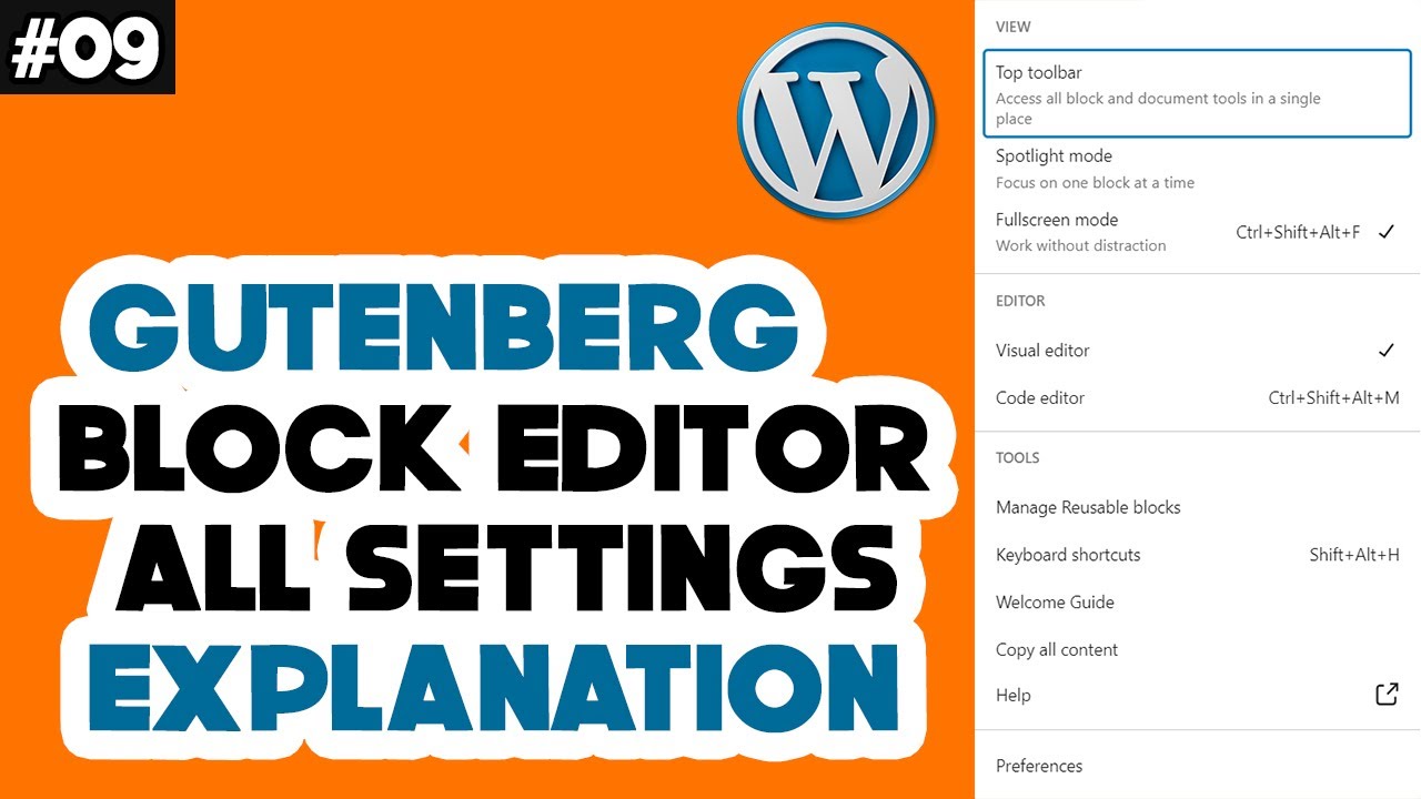 Gutenberg Block Editor All Settings Explained(3) - WordPress Course by Zain - YouTube