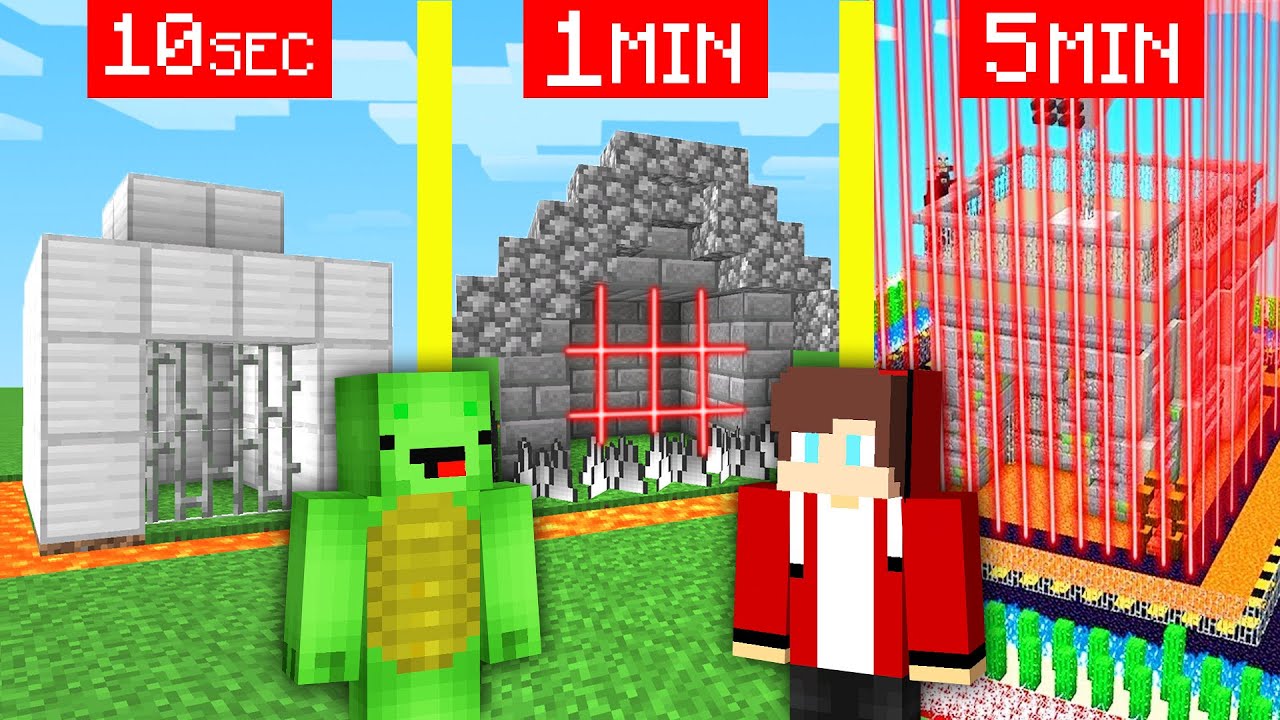 Mikey & JJ - NOOB vs PRO : SECURITY HOUSE BUILD CHALLENGE - Maizen - YouTube