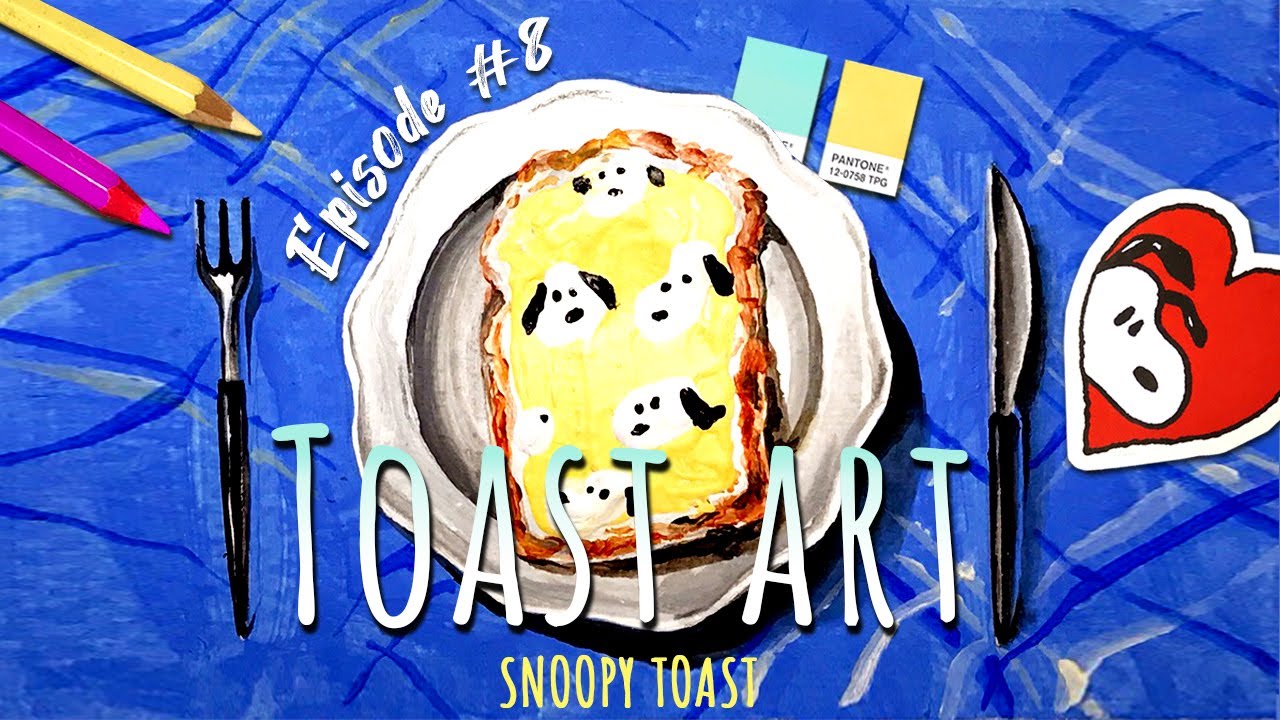 Episode #8 _ Toast Art2/ How to make Snoopy Toast(recipe)/ Acrylic l ...