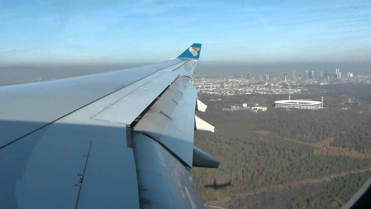 Oman Air landing at Frankfurt A332 - YouTube