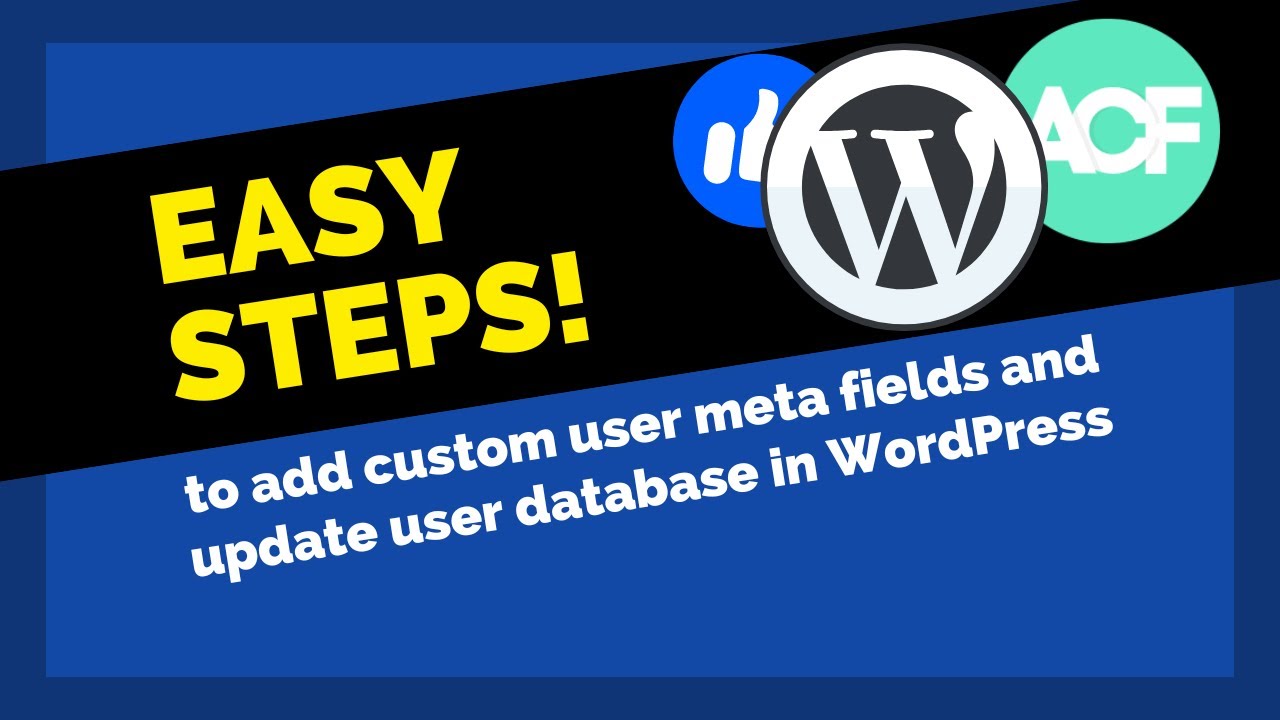 How to add custom user meta and save it in user database - YouTube