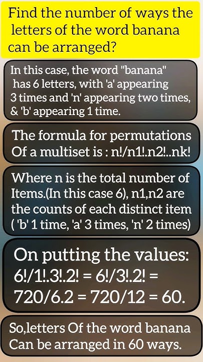 how many ways letters can be arranged #permutations_and_combinations #pnc - YouTube