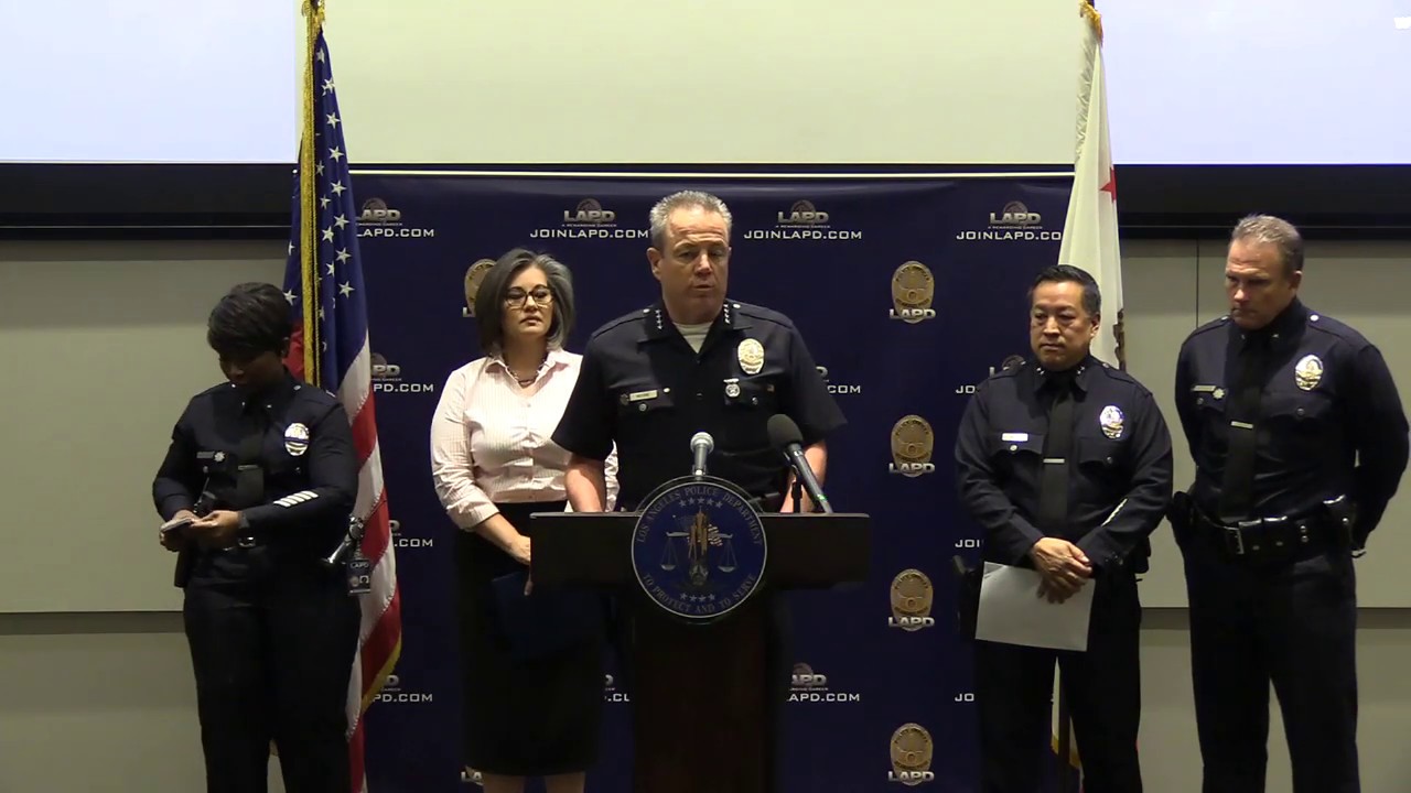 LAPD News Conference Announcing Online Reporting for Minor Traffic ...