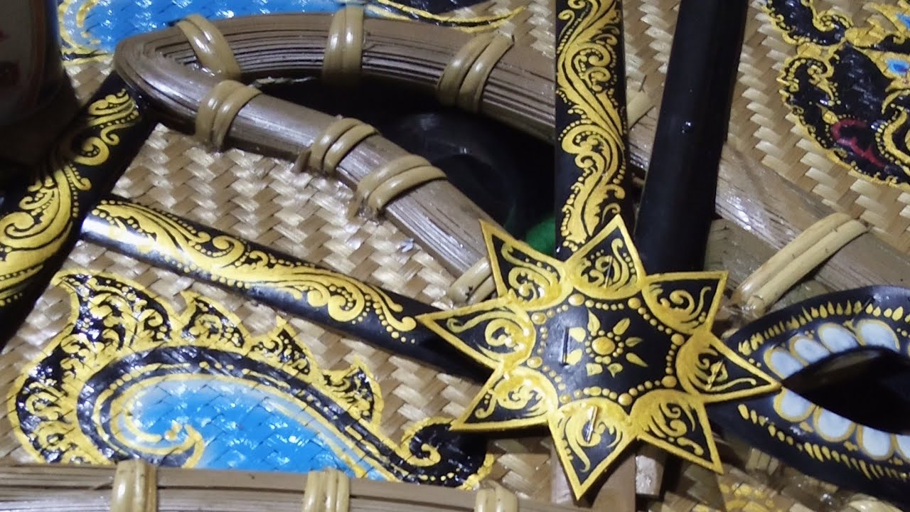 proses cat ulang jaran kepang motif batik - YouTube