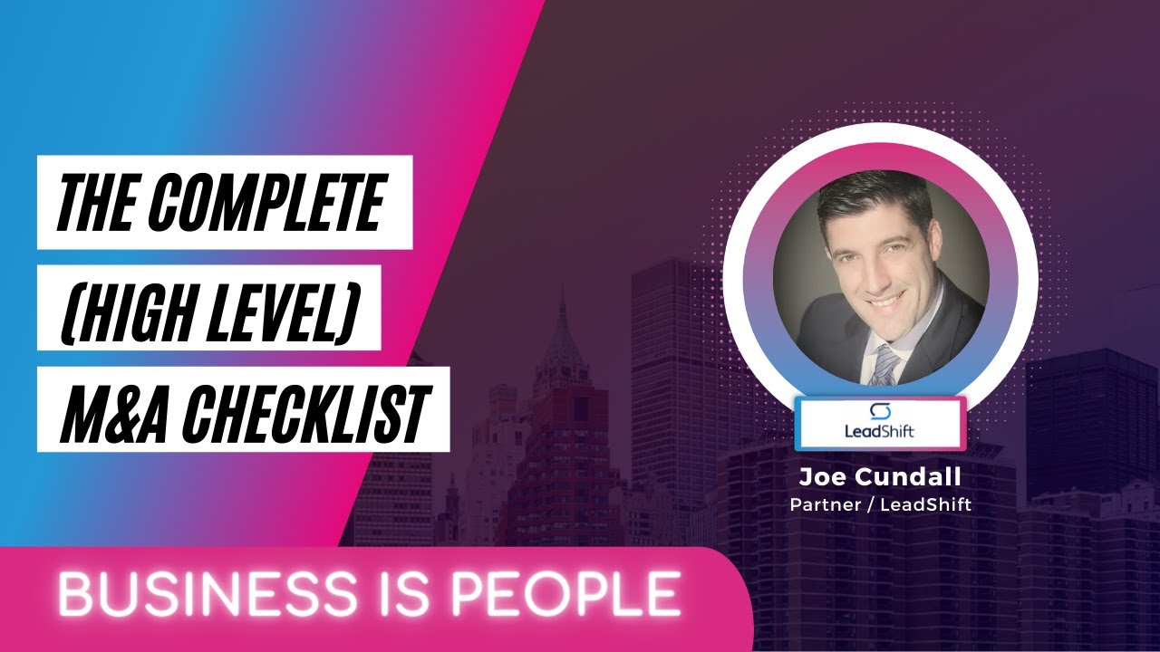 The complete high level M&A checklist #8 - YouTube