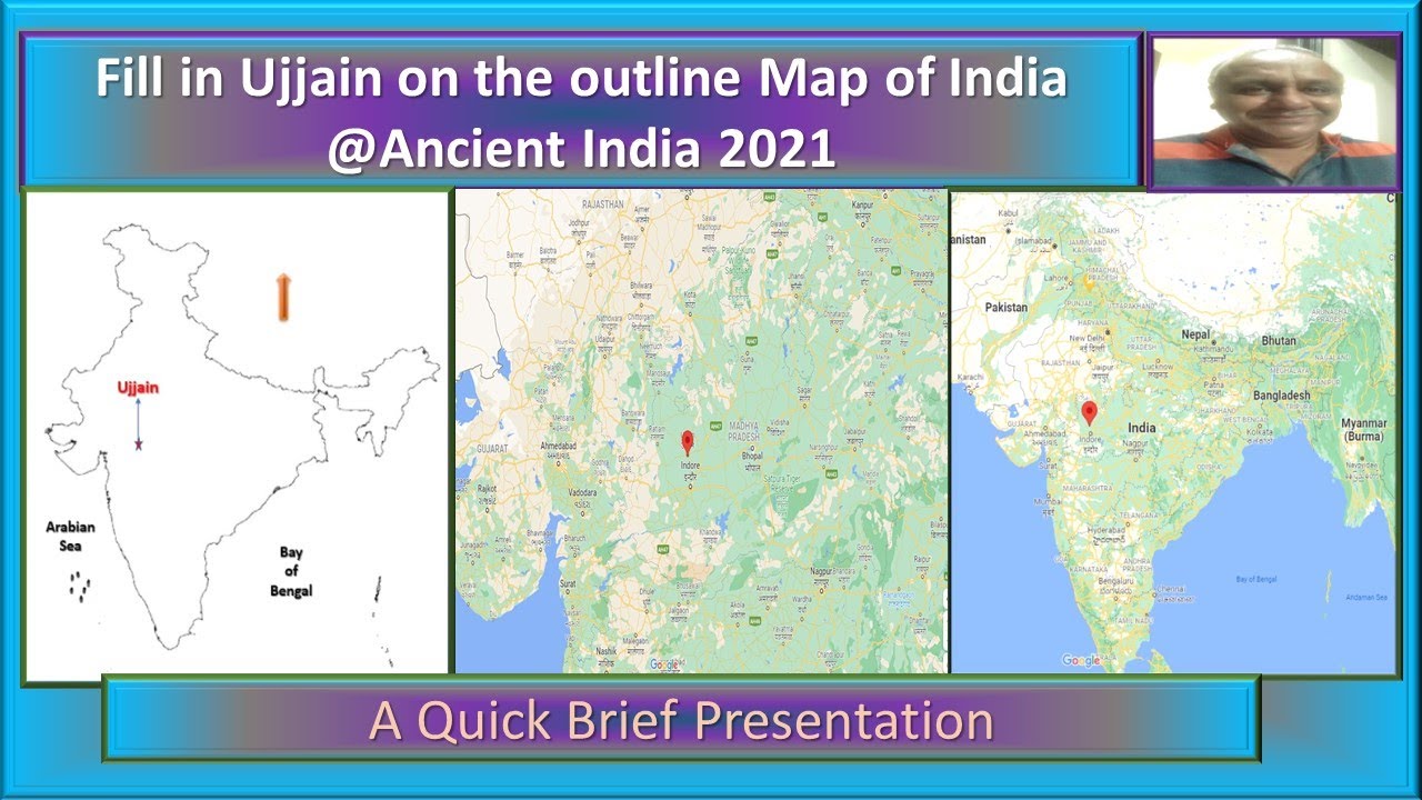 Fill Ujjain in the Outline map of India @Ancient India #ujjain #avanti ...