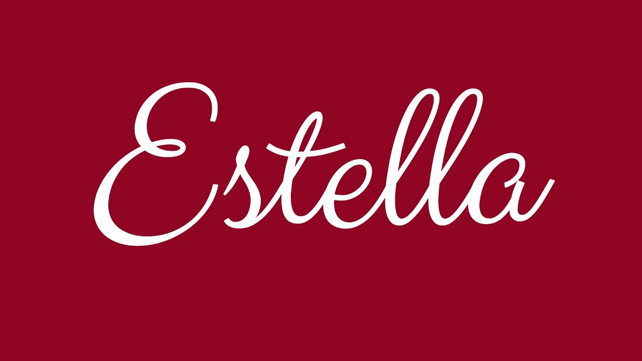 Learn how to Sign the Name Estella Stylishly in Cursive Writing - YouTube