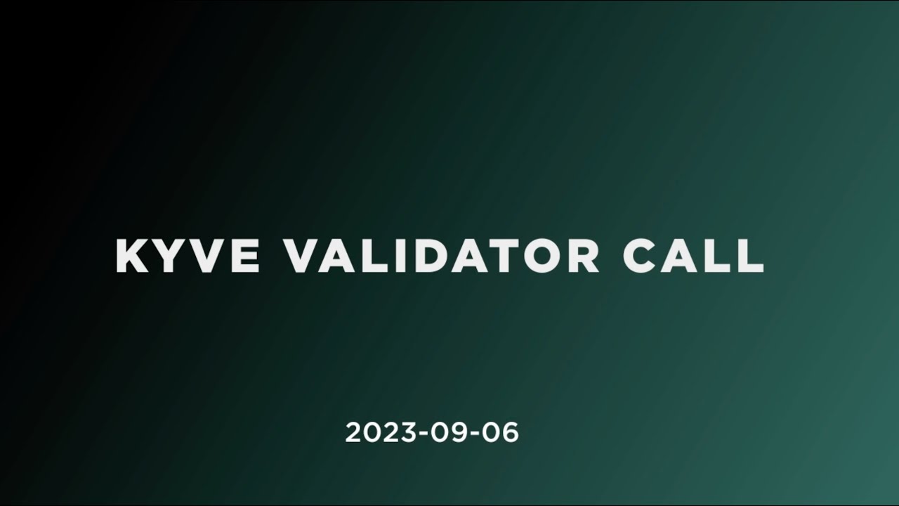 KYVE September 2023 Validator Call: Protocol Deep-Dive, KSYNC & Data Pipeline Demo, & more - YouTube
