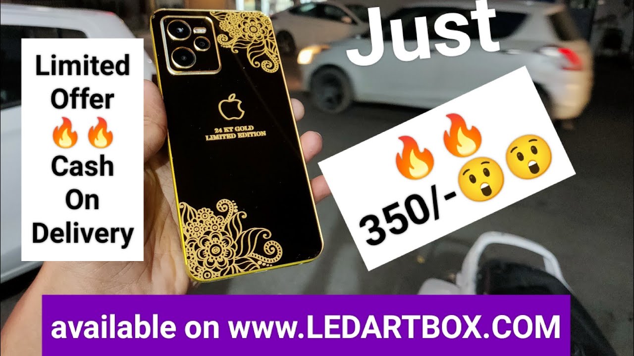 realme c35 gold back panel and skin - YouTube