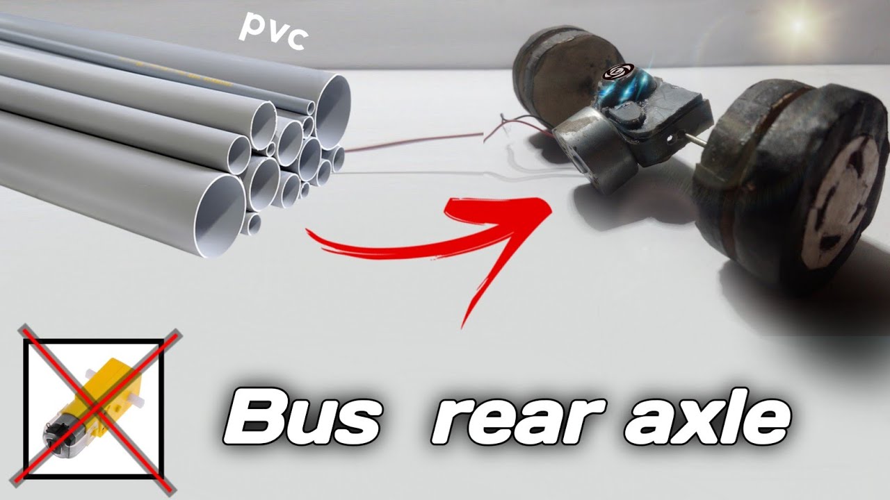 How to make a Bus model rear axle using PVC pipe | Lion idea - YouTube