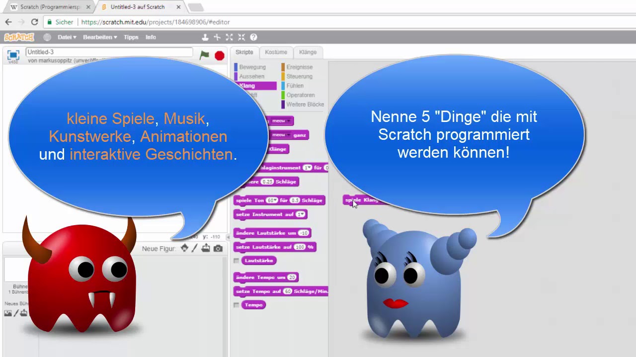2. Was ist programmieren mit Scratch 2? - YouTube