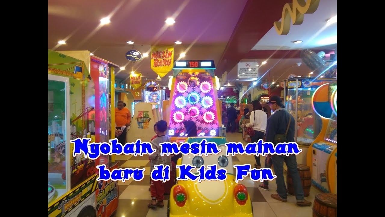 Nyobain mesin mainan baru di Kids Fun dapet banyak ticket - YouTube