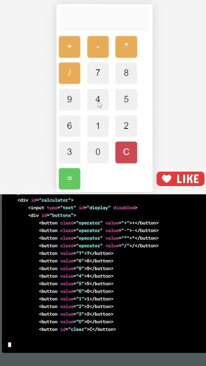 Building an Interactive Calculator using #HTML #CSS #JavaScript #shorts - YouTube Shorts - YouTube