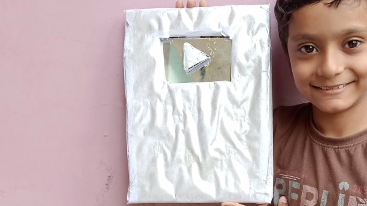 how to make silver play button - YouTube